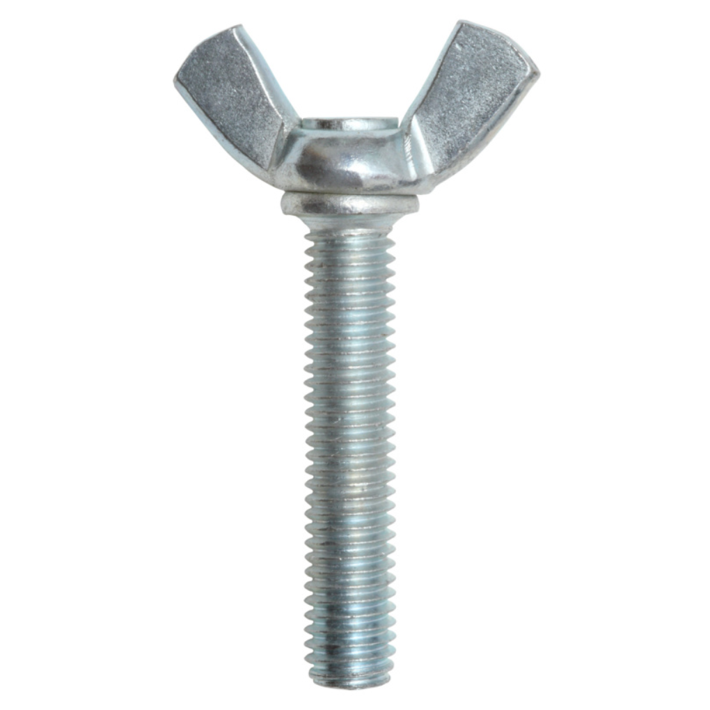 Bulong Cánh Chuồn Thép Mạ Kẽm Trắng Cr3+ M10x15 | Mecsu.vn