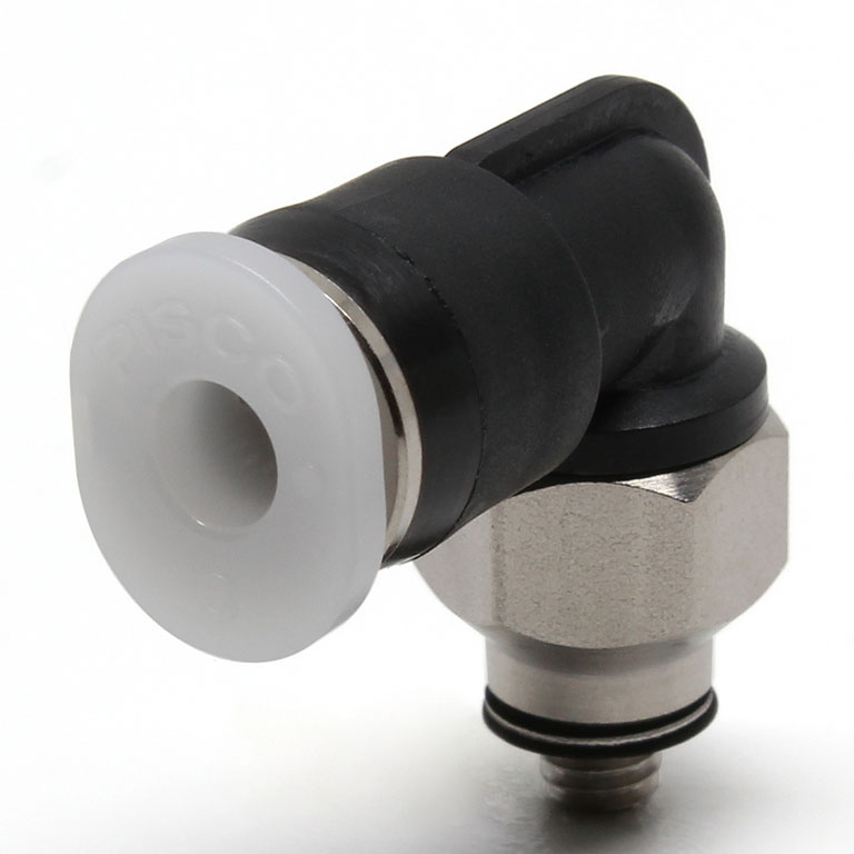 Đầu Nối Nhanh Khí Nén Dạng Cong 90° Ren Ngoài Pisco PL1/8-M3M | Mecsu.vn