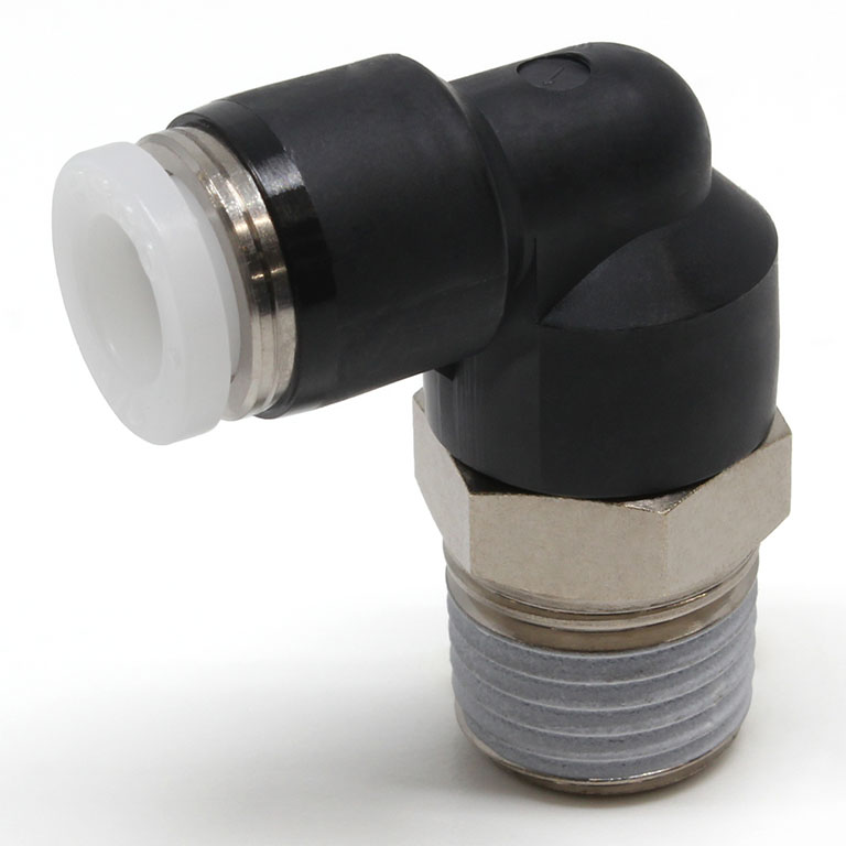 Đầu Nối Nhanh Khí Nén Dạng Cong 90° Ren Ngoài Pisco PL1/4-N2U | Mecsu.vn