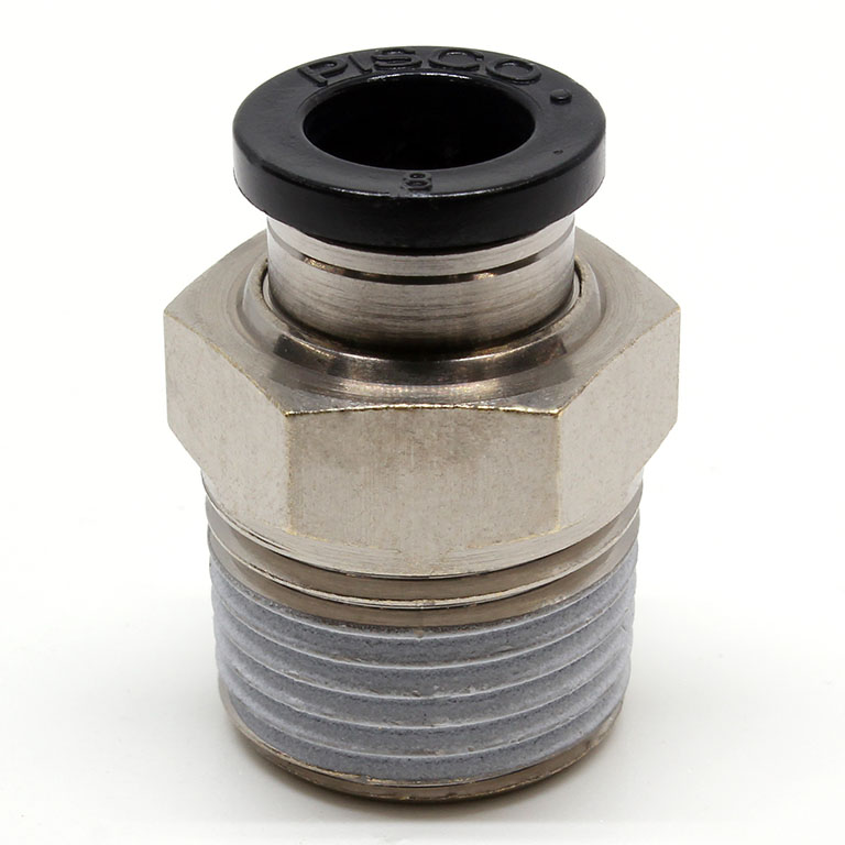 Đầu Nối Nhanh Khí Nén Dạng Thẳng Thân Lục Giác Ren Ngoài Pisco PC8-03W | Mecsu.vn