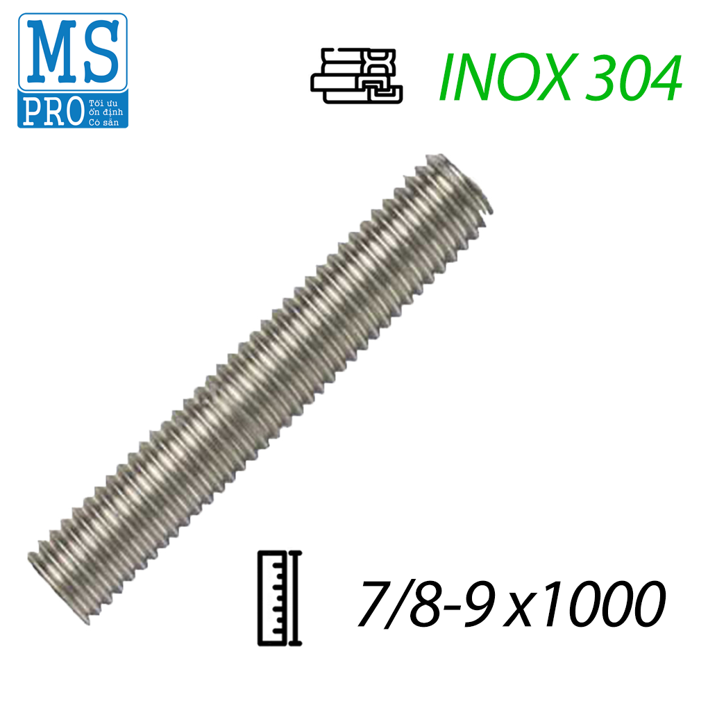 Ty Ren Inox 304 UNC 7/8-9 x 1000 | Mecsu.vn