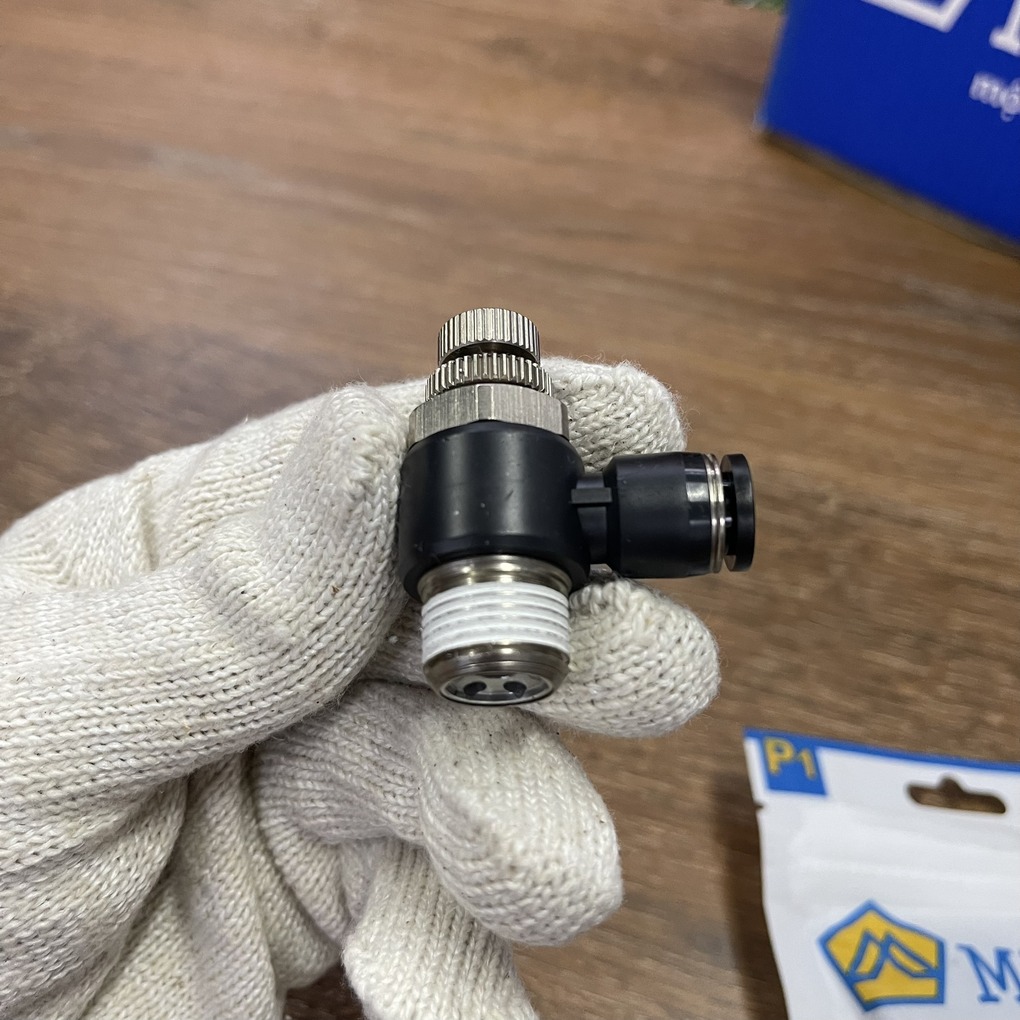 Van Tiết Lưu OD8 mm - PT3/8 Đen Airtac PSL803AD | Mecsu.vn