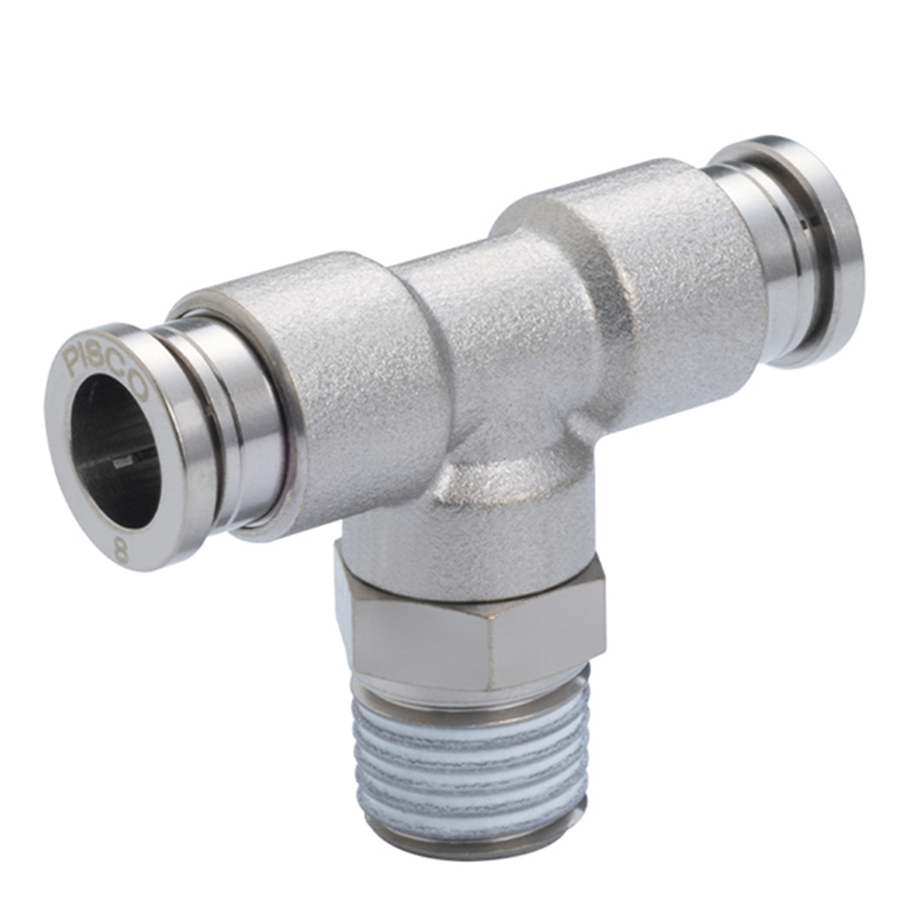 Đầu Nối Nhanh Khí Nén Dạng Chữ T Ren Ngoài Pisco KB4-02-1-F | Mecsu.vn