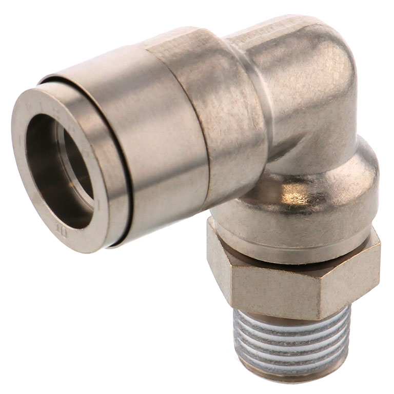 Đầu Nối Nhanh Khí Nén Dạng Cong 90° Ren Ngoài Pisco KL10-02-F | Mecsu.vn