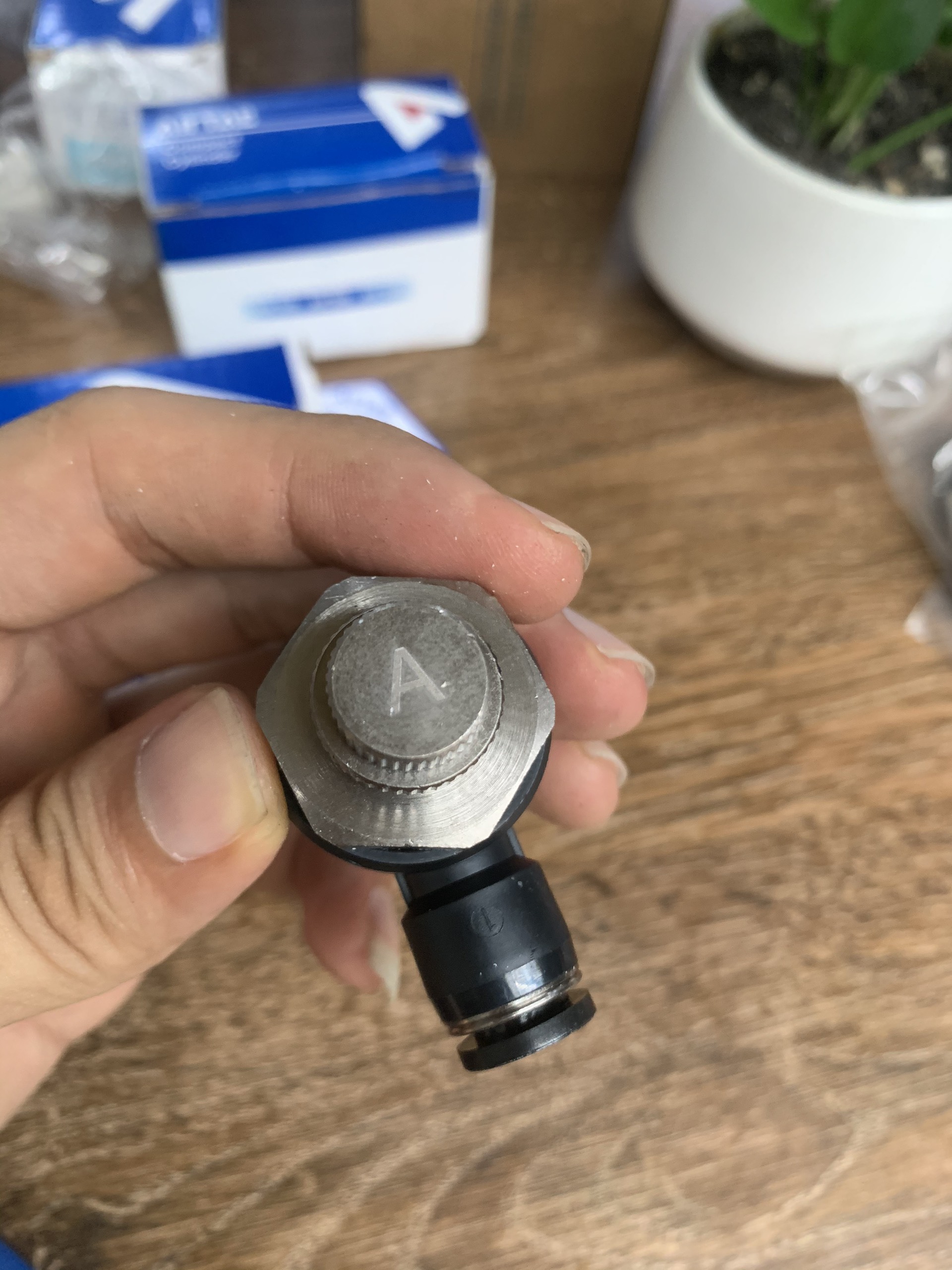 Van Tiết Lưu OD8 mm - PT1/2 Đen Airtac PSL804BD | Mecsu.vn