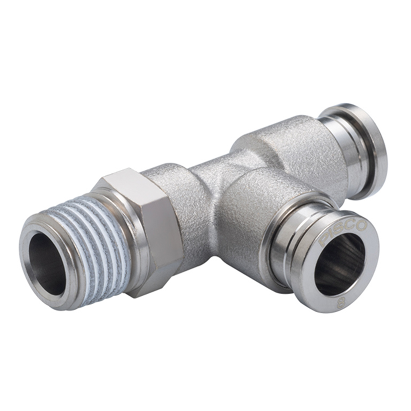 Đầu Nối Nhanh Khí Nén Dạng Chữ T Ren Ngoài Pisco KD10-02-1 | Mecsu.vn
