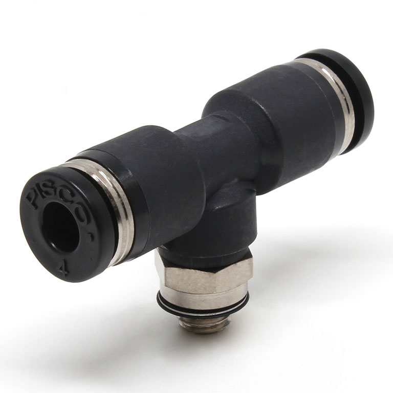 Đầu Nối Nhanh Khí Nén Dạng Chữ T Ren Ngoài Pisco PB4-M5 | Mecsu.vn