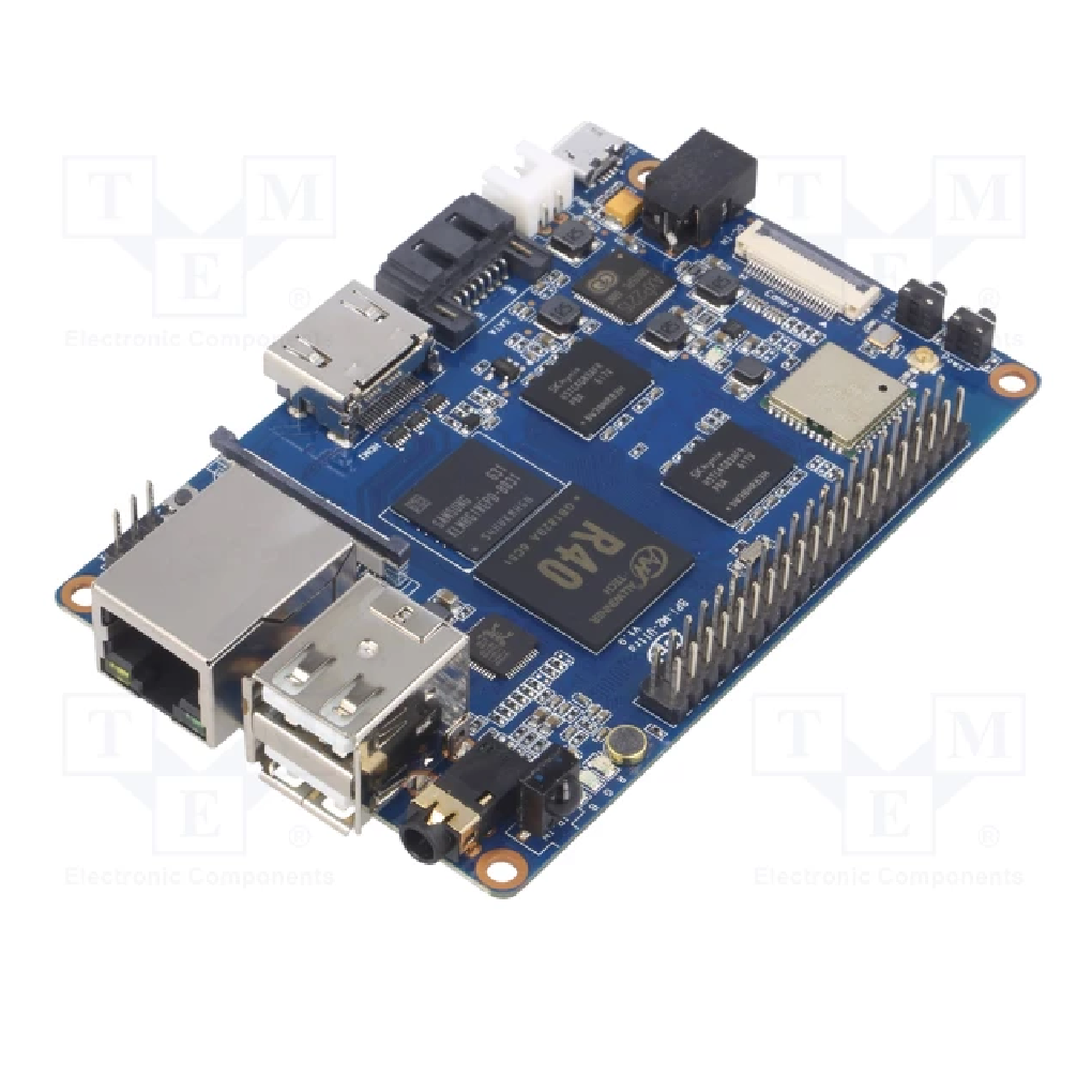 Single-board computer; RAM: 2GB; ARM R40 Quad-core; 92x60mm; 5VDC ...