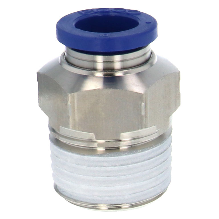 Đầu Nối Nhanh Khí Nén Dạng Thẳng Thân Lục Giác Ren Ngoài Pisco PC10-04SUS | Mecsu.vn