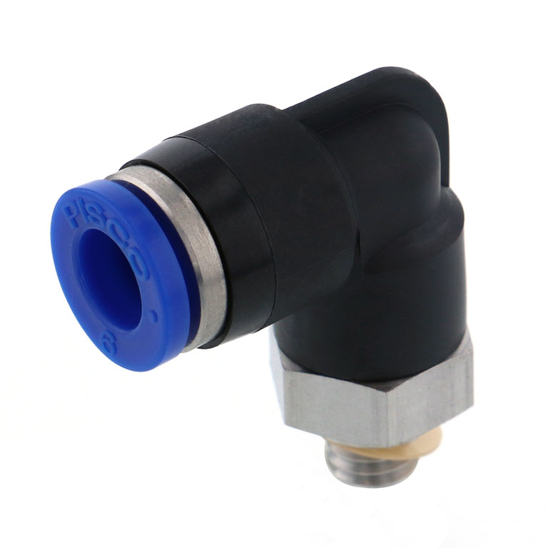 Đầu Nối Nhanh Khí Nén Dạng Cong 90° Ren Ngoài Pisco SPL6-M6 | Mecsu.vn