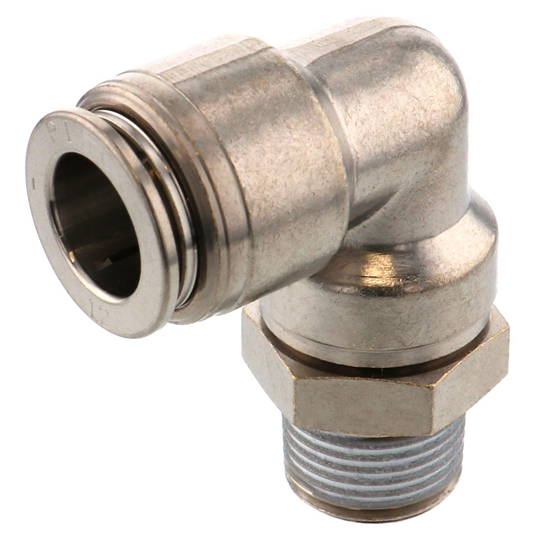 Đầu Nối Nhanh Khí Nén Dạng Cong 90° Ren Ngoài Pisco KL12-03-1-F | Mecsu.vn