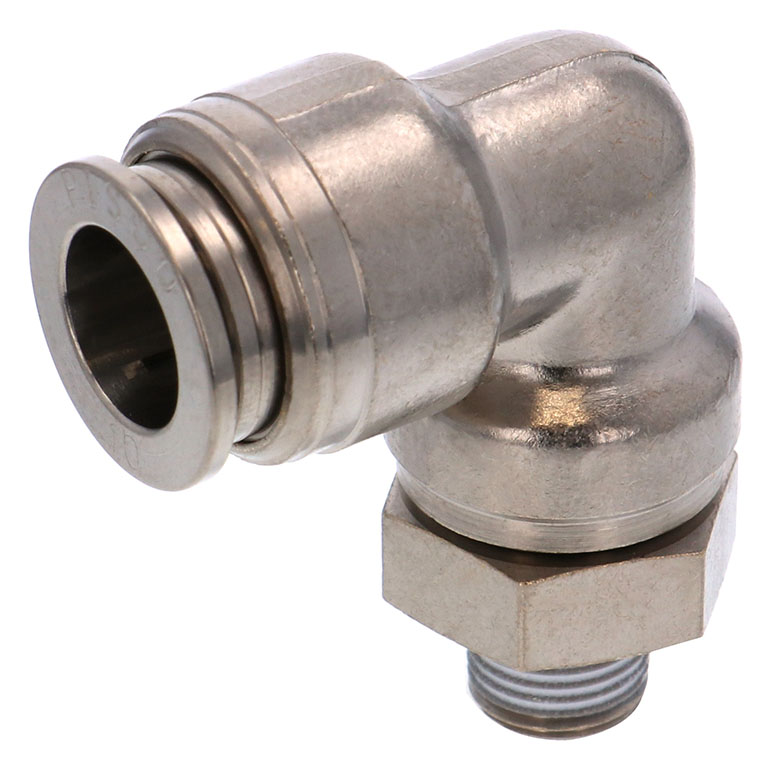 Đầu Nối Nhanh Khí Nén Dạng Cong 90° Ren Ngoài Pisco KL10-01-1 | Mecsu.vn