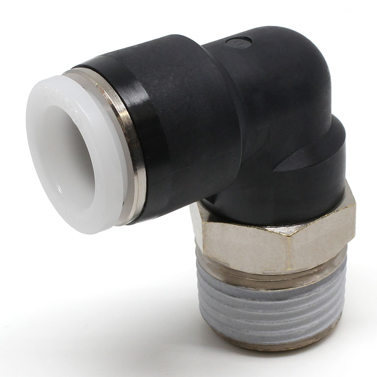 Đầu Nối Nhanh Khí Nén Dạng Cong 90° Ren Ngoài Pisco PL1/2-N4U | Mecsu.vn