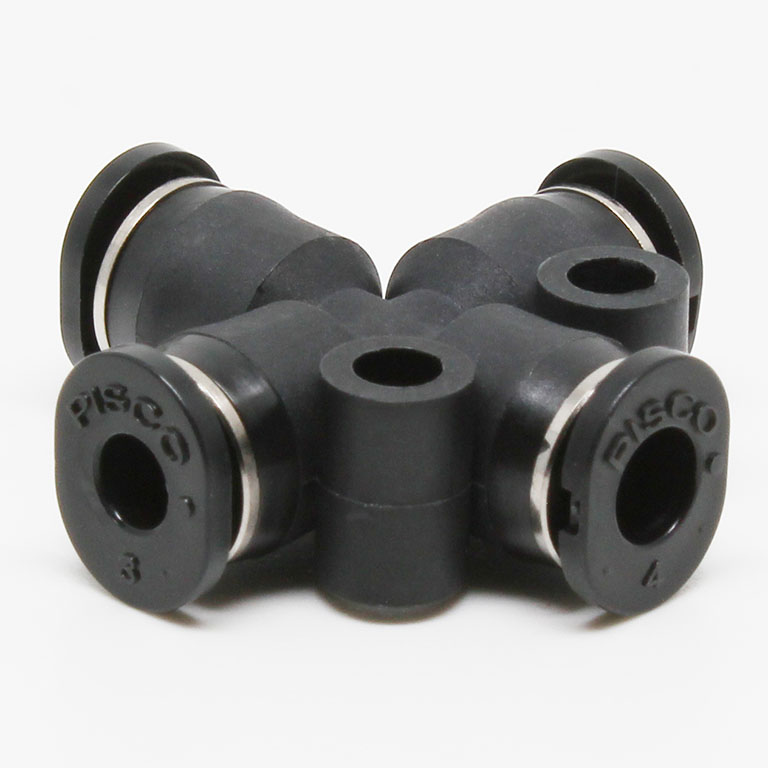 Đầu Nối Nhanh Khí Nén Ngã 4 Dạng Nối Giảm Pisco PZC4-3M | Mecsu.vn