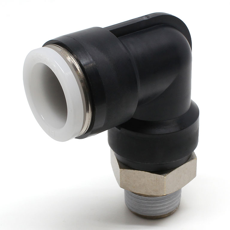 Đầu Nối Nhanh Khí Nén Dạng Cong 90° Ren Ngoài Pisco PL5/8-03W | Mecsu.vn