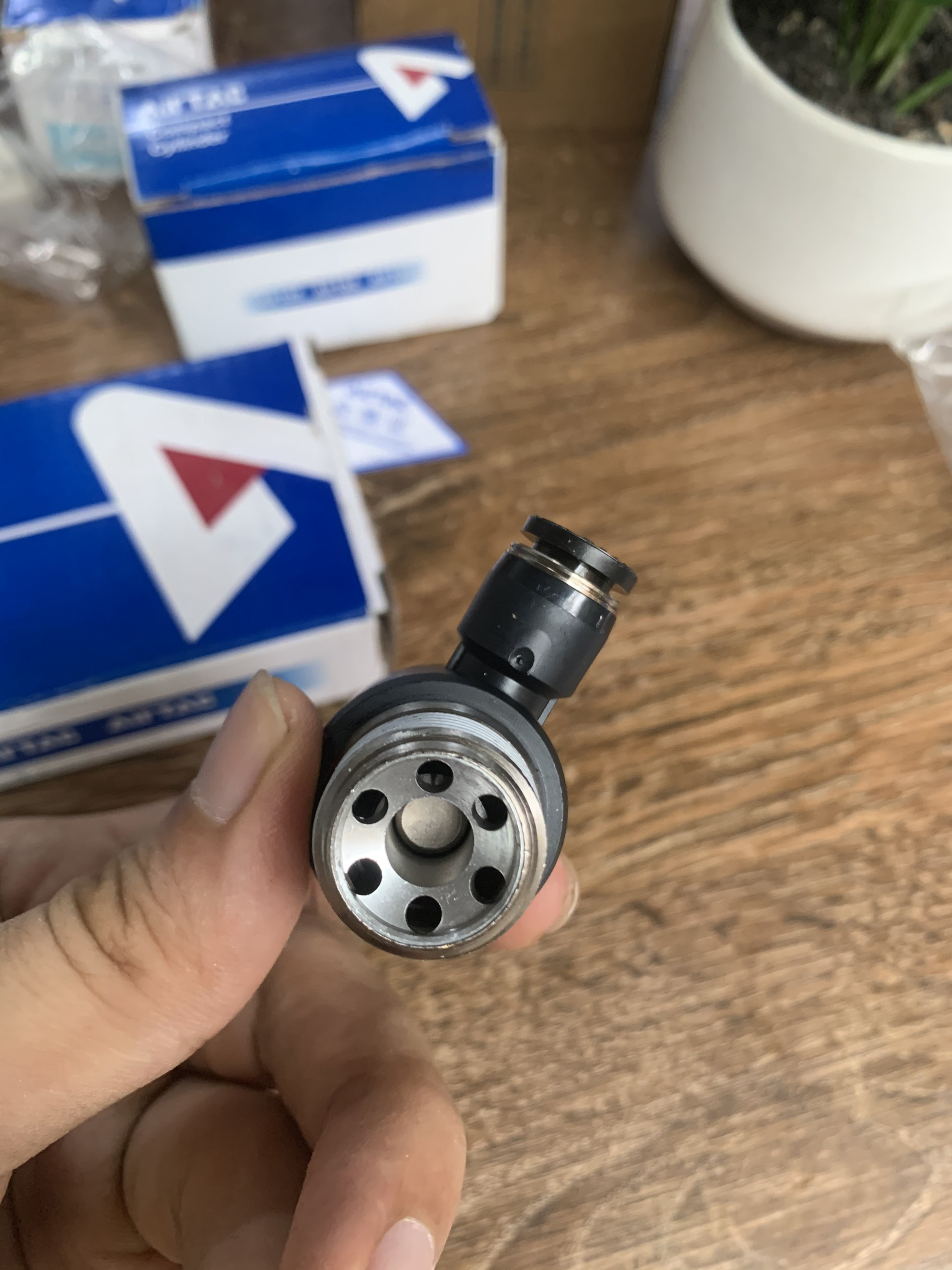 Van Tiết Lưu OD8 mm - PT1/8 Đen Airtac PSL801AD | Mecsu.vn