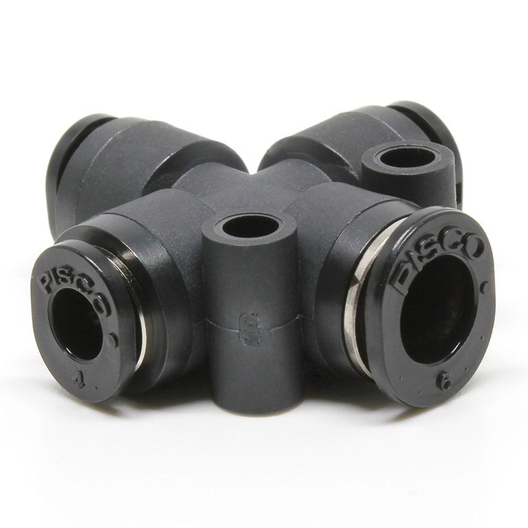 Đầu Nối Nhanh Khí Nén Ngã 4 Dạng Nối Giảm Pisco PZC6-4MW | Mecsu.vn