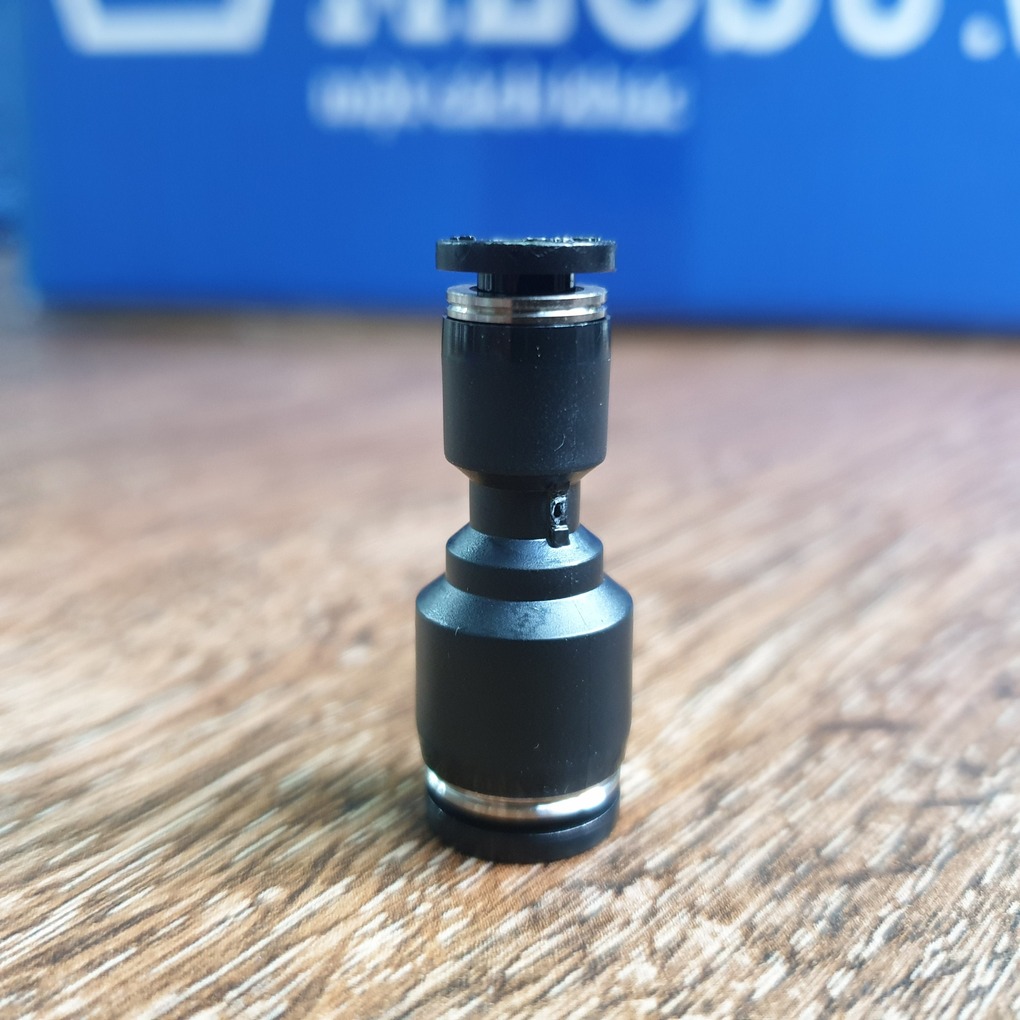 Đầu Nối Giảm Thẳng Khí Nén Phi 6 - 4 mm Đen Airtac PG6-4D | Mecsu.vn