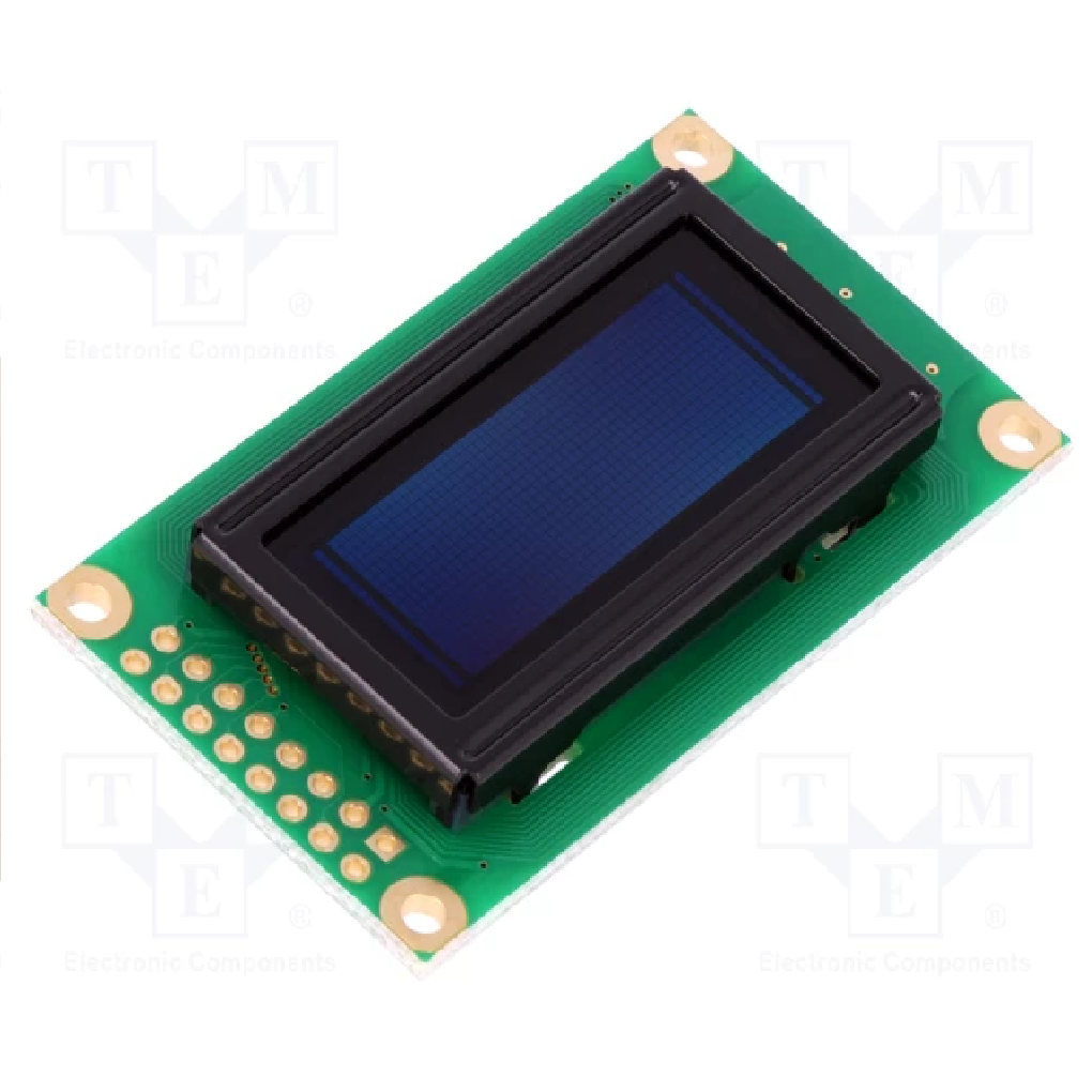 Display: OLED; alphanumeric; 16x2; Dim: 80x36mm; yellow-green | Mecsu.vn