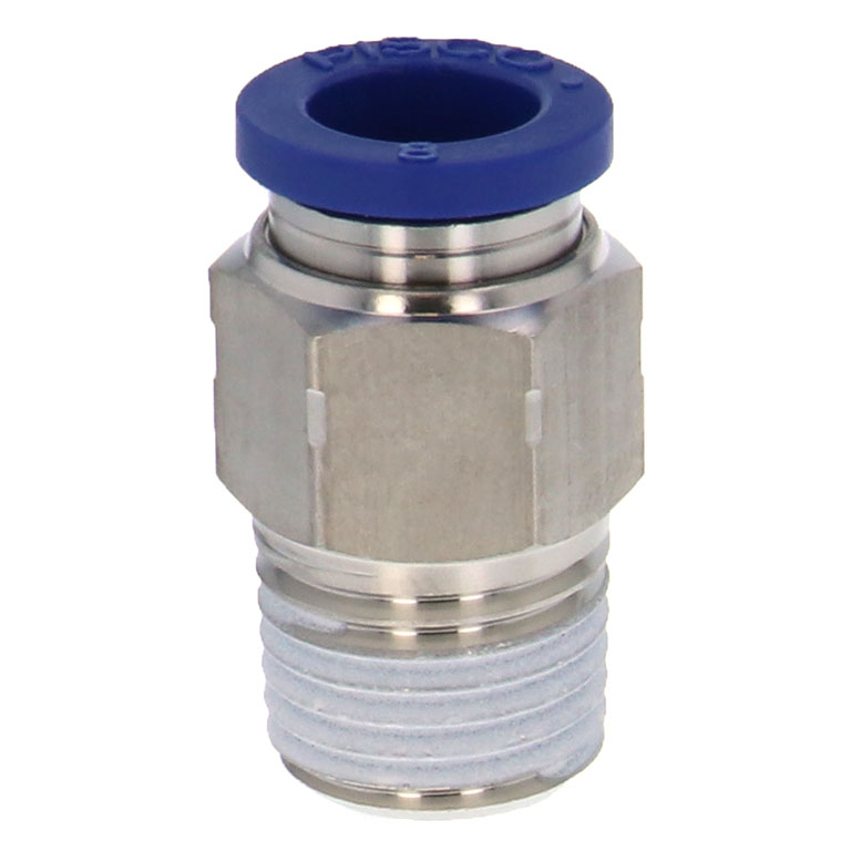 Đầu Nối Nhanh Khí Nén Dạng Thẳng Thân Lục Giác Ren Ngoài Pisco PC8-02SUS | Mecsu.vn