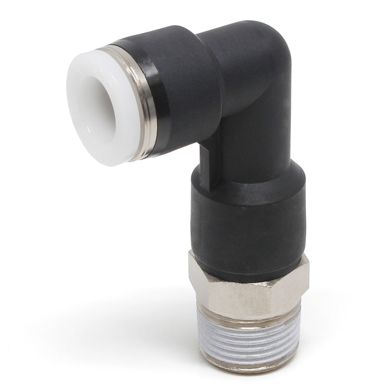 Đầu Nối Nhanh Khí Nén Dạng Cong 90° Ren Ngoài (Dài) Pisco PLL3/8-03W | Mecsu.vn