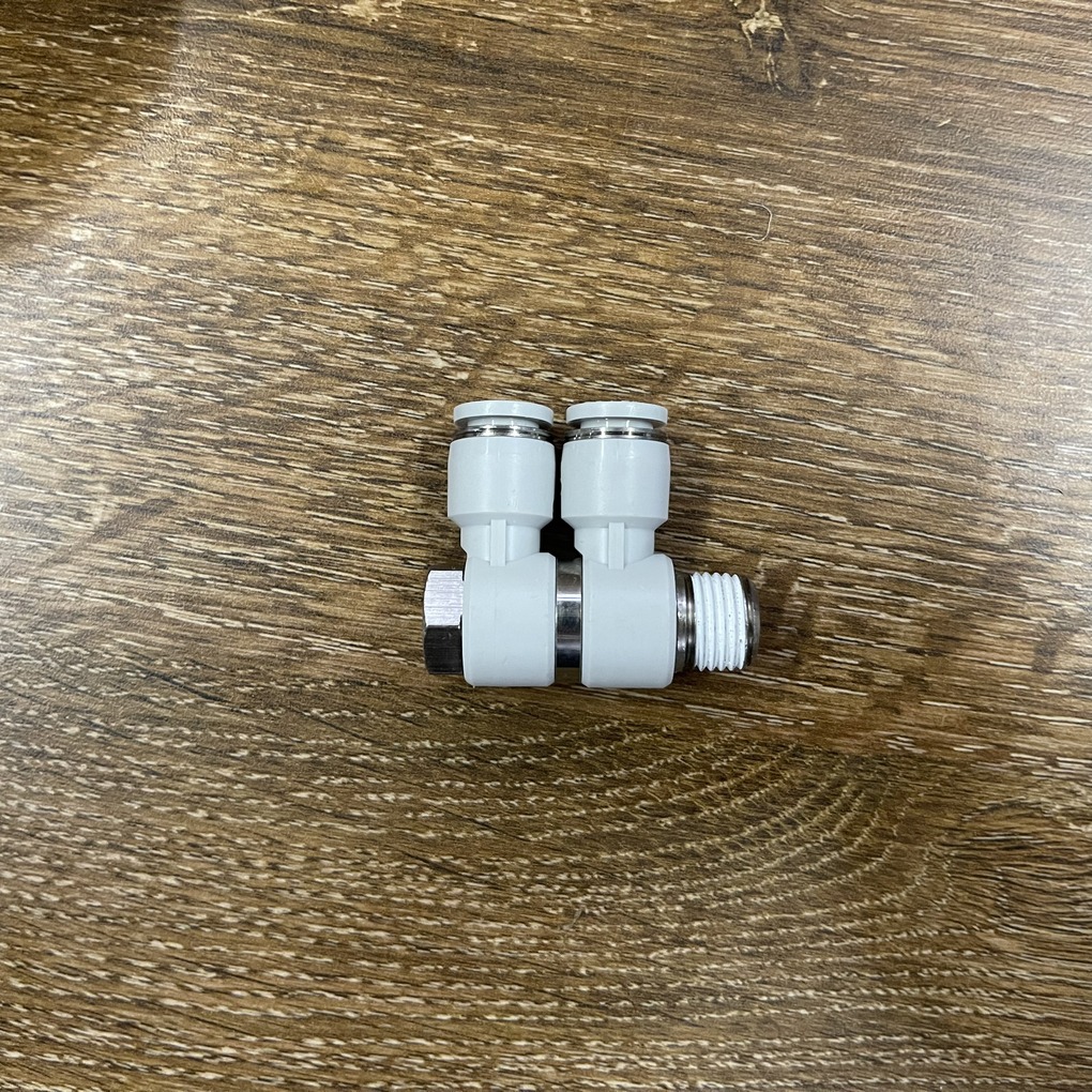 Đầu Nối Chia 2 Ren Ngoài OD8 mm - PT1/4 Xám Airtac PHW802 | Mecsu.vn