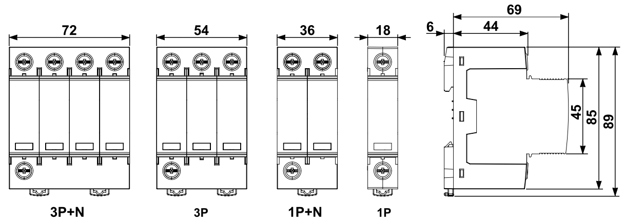 Thiết bị chống sét lan truyền ACTI9 SPD Schneider iPRD1 3P+N 20kA 230/400VAC A9L16482