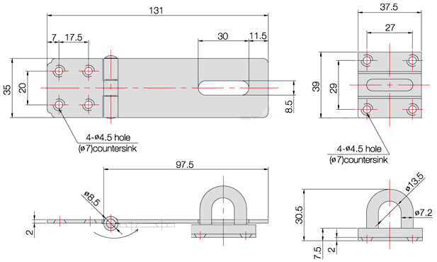 Rotary Hasp BY3-26 | Mecsu.vn