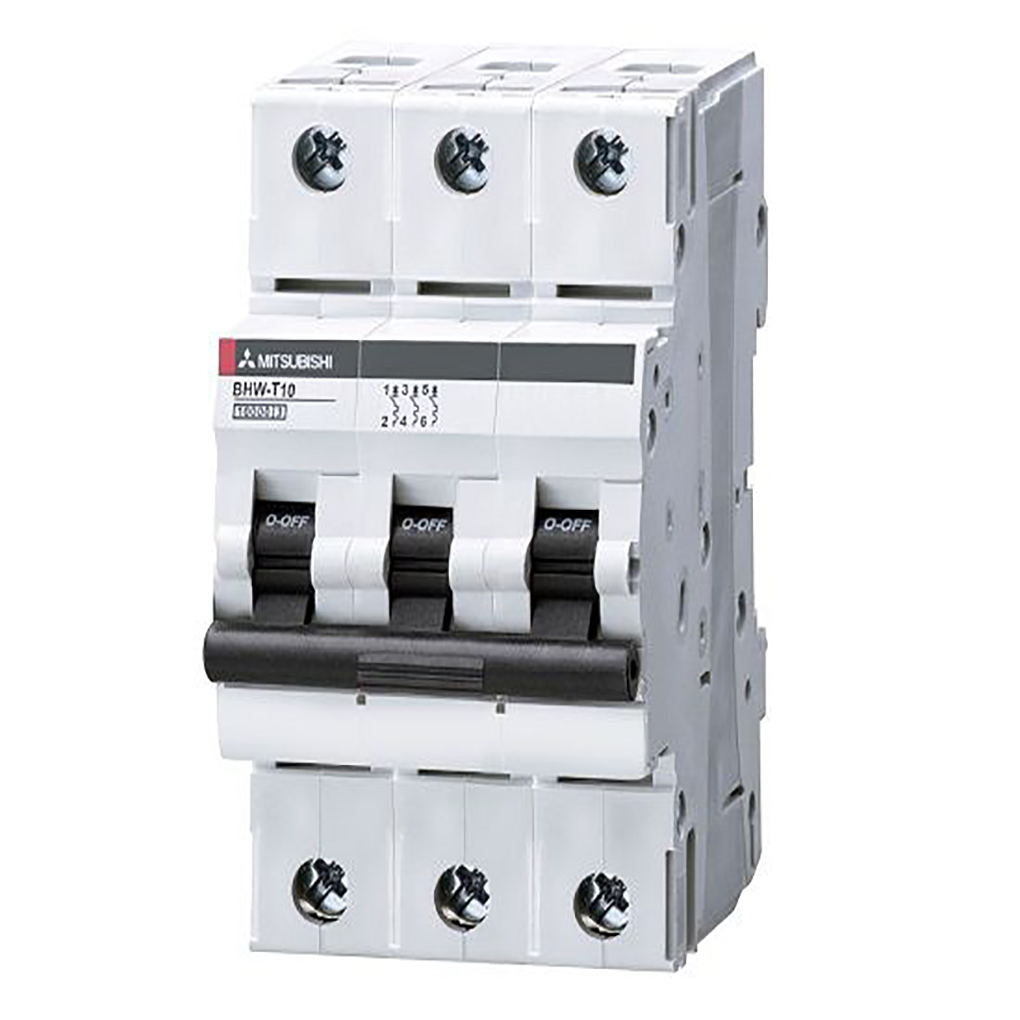 Cầu Dao Tự Động MCB BH-D6 3P 25A C N Mitsubishi D3P-025C6M | Mecsu.vn