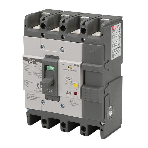 Aptomat Chống Giật ELCB 4P 100A 37KA LS EBS104c | Mecsu.vn
