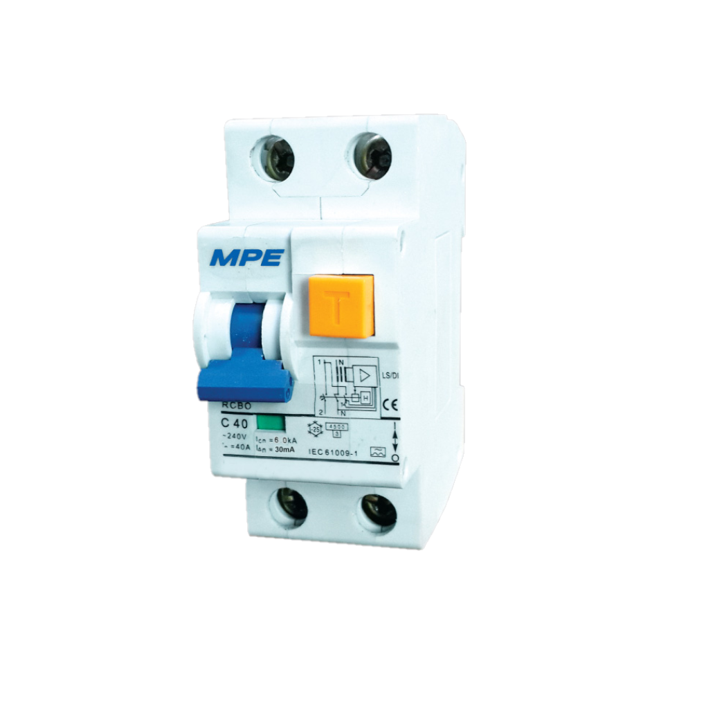 Cầu Dao Bảo Vệ Dòng Rò & Quá Tải 2P 16A 30mA 6kA MPE RCBO-30/216 | Mecsu.vn