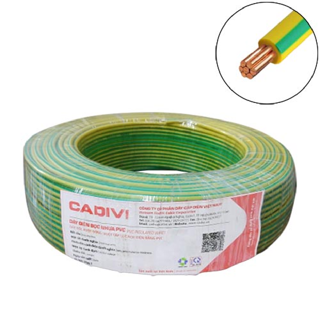Cáp Điện Lực Hạ Thế Cadivi CV 16 750V TCVN6610:3 2000 Màu TE | Mecsu.vn
