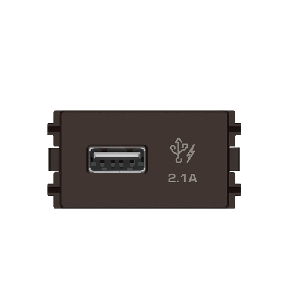 Ổ Sạc Usb 2.1A Đơn Size S Màu Đồng 8431Usb_Bz Zencelo A Schneider | Mecsu.vn