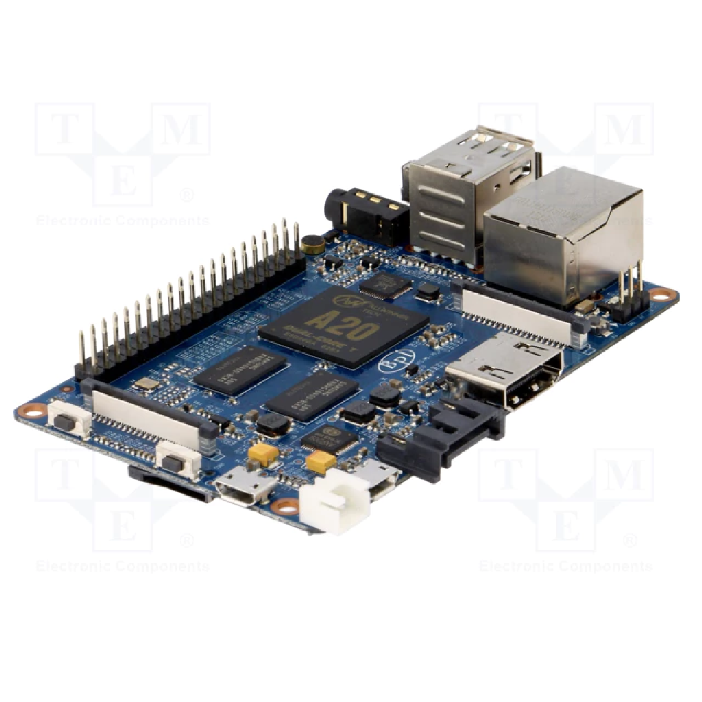 Single-board computer; RAM: 1GB; ARM A20 Dual-Core; 92x60mm; 5VDC ...