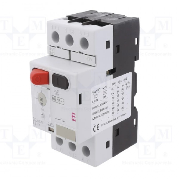 Motor breaker 4kW 208~690VAC DIN Overcurrent release 6.3~10A | Mecsu.vn