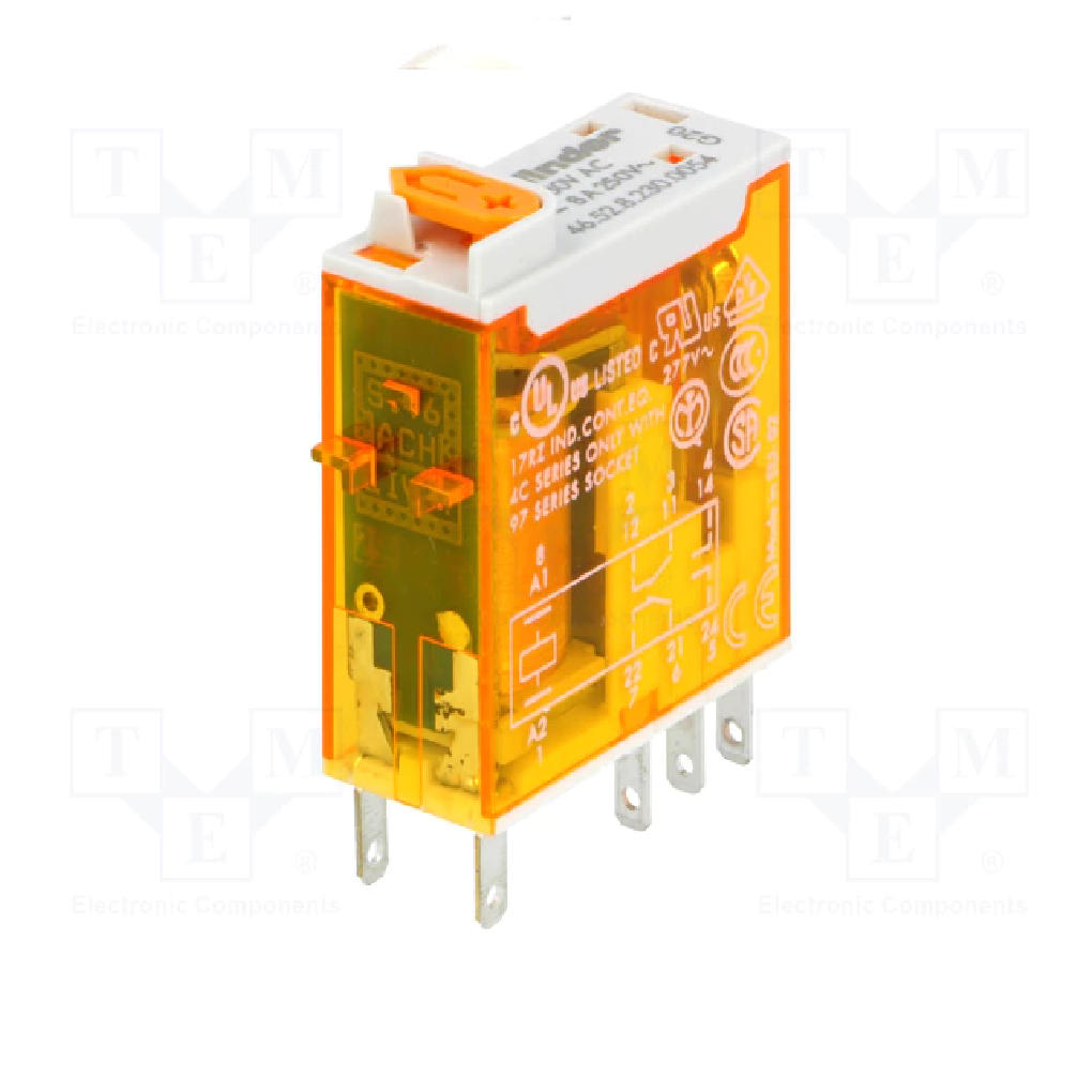 Relay: electromagnetic; DPDT; Ucoil: 220VDC; Icontacts max: 12A | Mecsu.vn