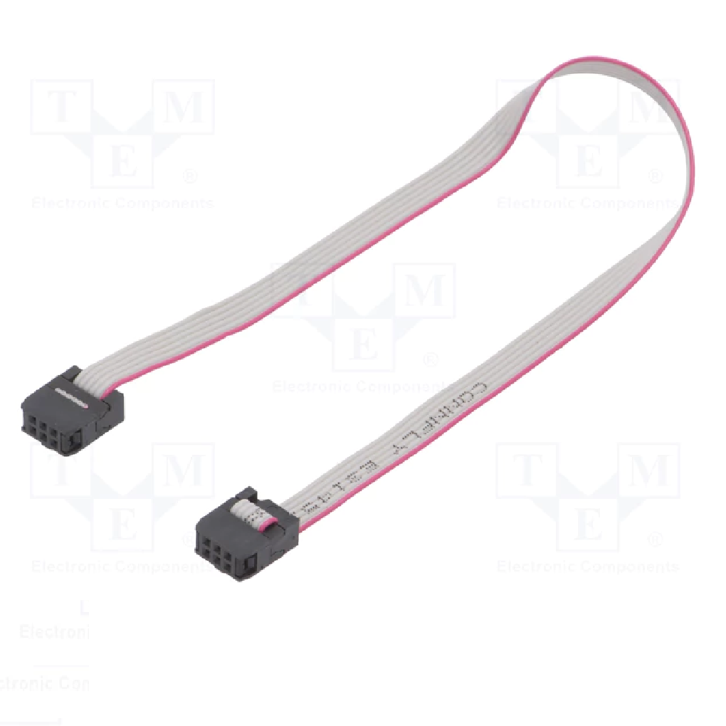 Ribbon cable with IDC connectors; 50x28AWG; Cable ph: 1.27mm | Mecsu.vn