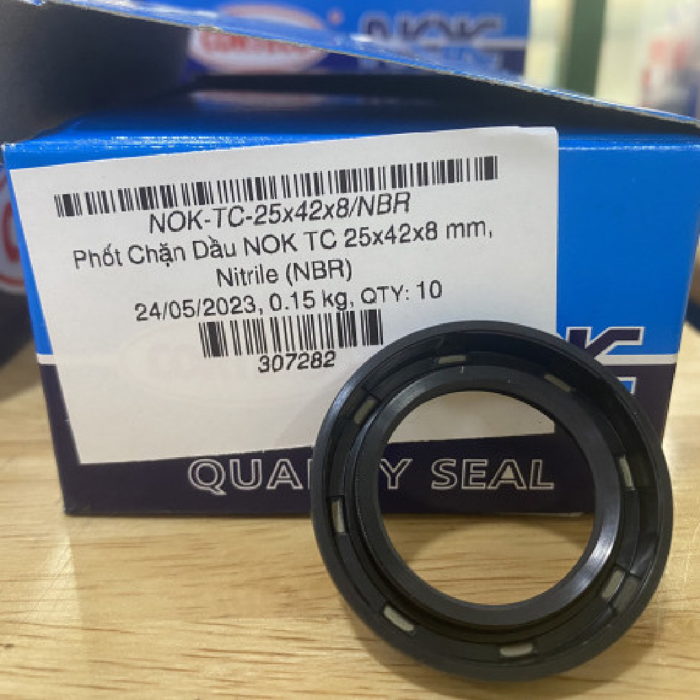 Phốt Chặn Dầu NOK TC 25x42x8 mm, Nitrile (NBR) | Mecsu.vn