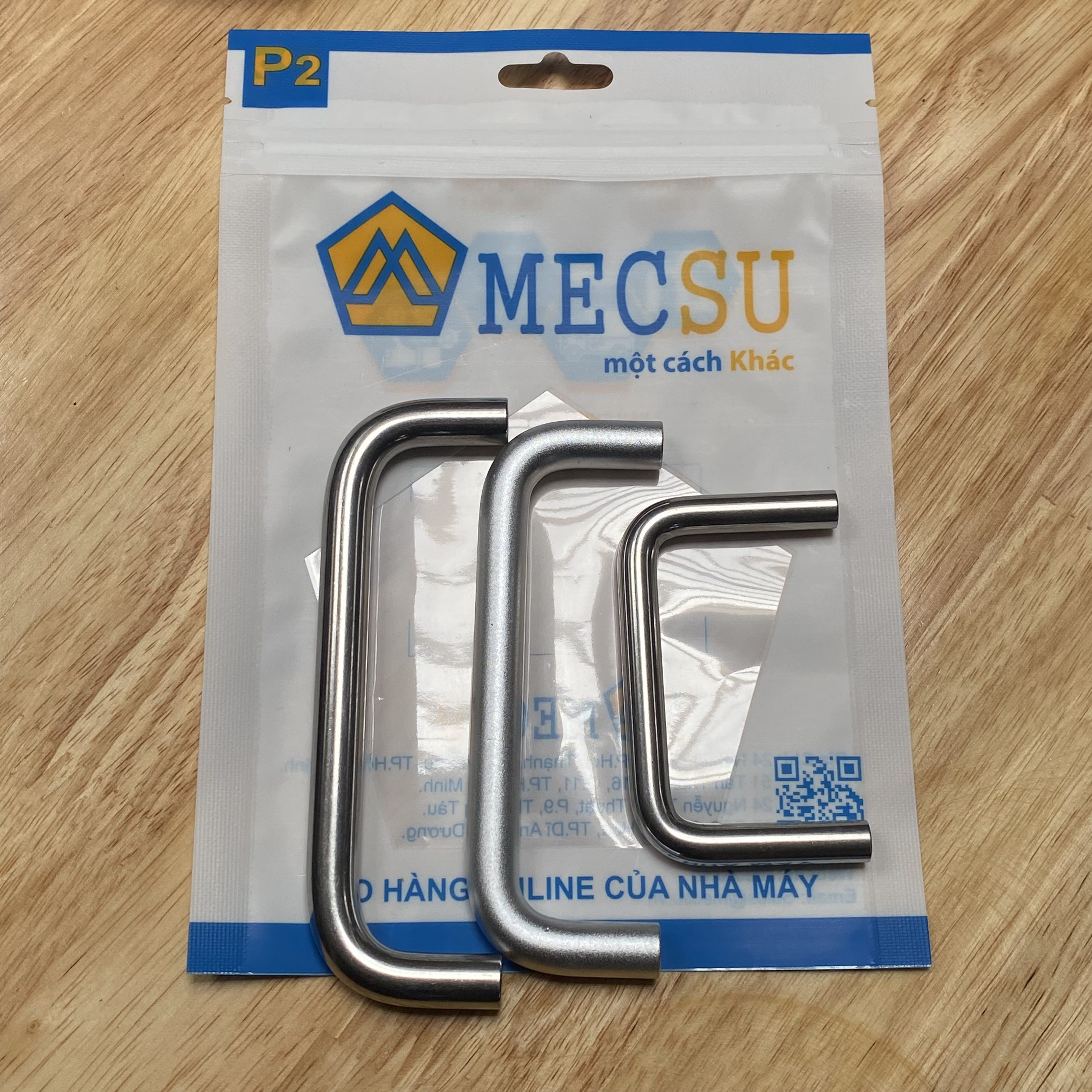 Tay Nắm Cửa Chữ U Thép Mạ Chrome Phi 10 mm x L 80 mm (UWAN10-80-50) | Mecsu.vn