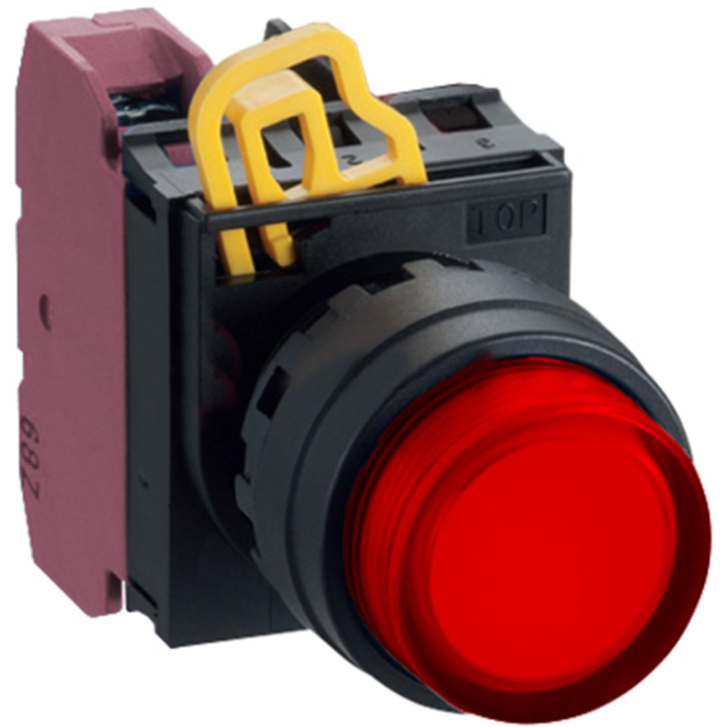 Nút nhấn-nhả có đèn, loại lồi IDEC 24V màu đỏ | Mecsu.vn