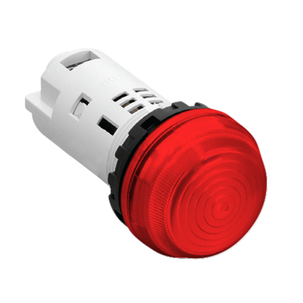 Đèn Led UNIBODY, Lồi IDEC 24V màu đỏ | Mecsu.vn