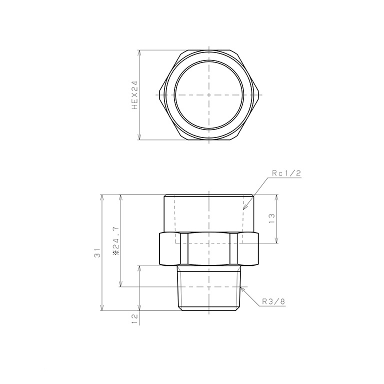 Đầu Nối Ren Đực Cái Pisco PF03-04 | Mecsu.vn